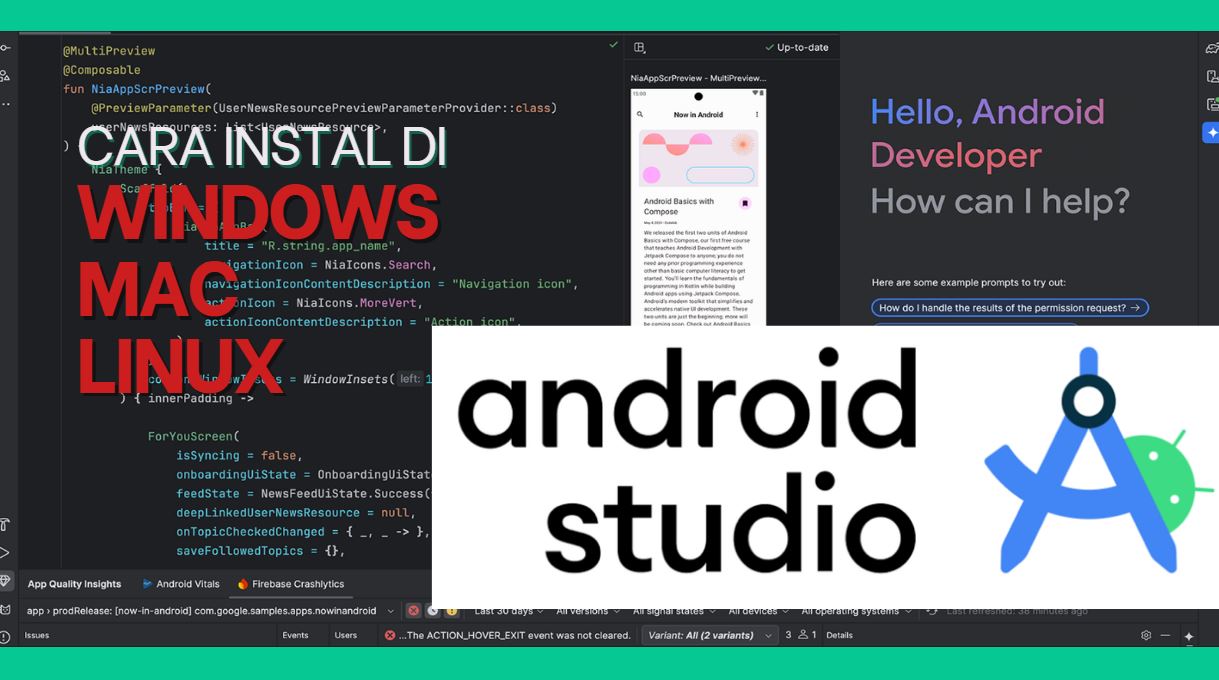 Cara Instal Android Studio Di Windows, Mac, Dan Linux » Contoh Seni Com